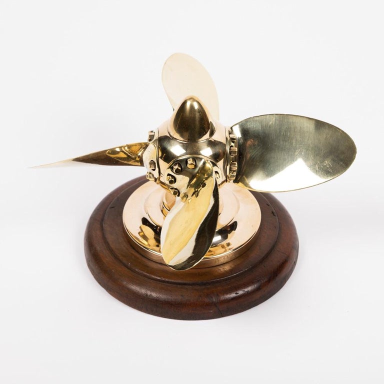 Wall Mounted Brass Model of a Four Blade Variable Pitch Marine Screw ...