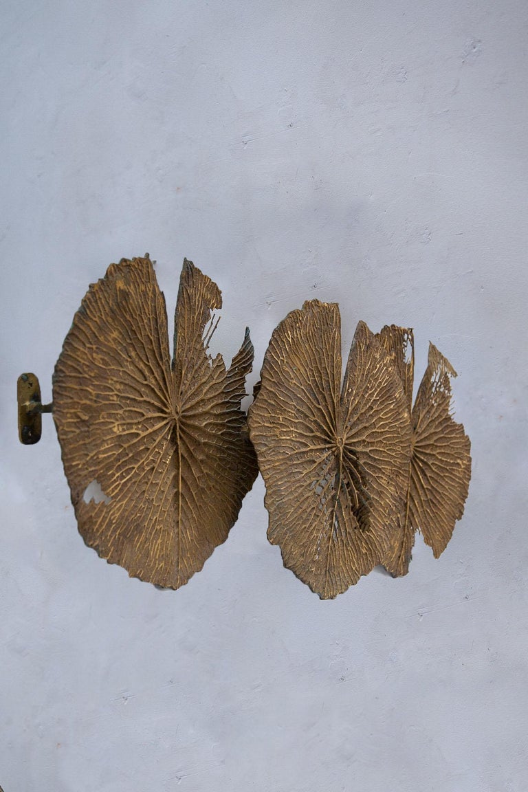Wall Mounted Bronze Leave Sculptures, France at 1stDibs