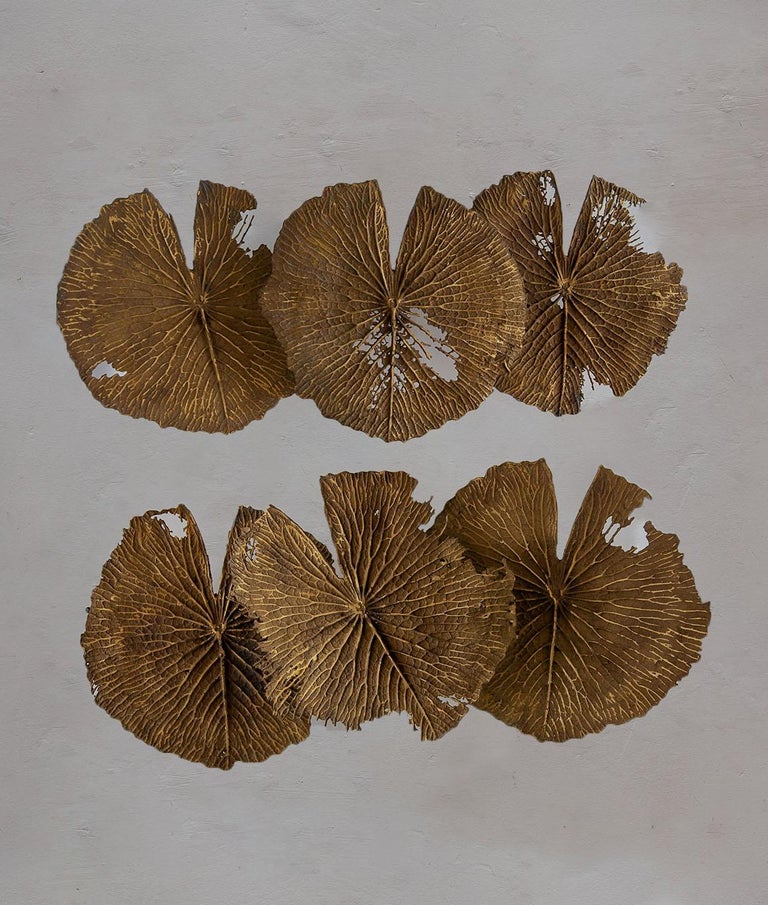 Wall Mounted Bronze Leave Sculptures, France at 1stDibs