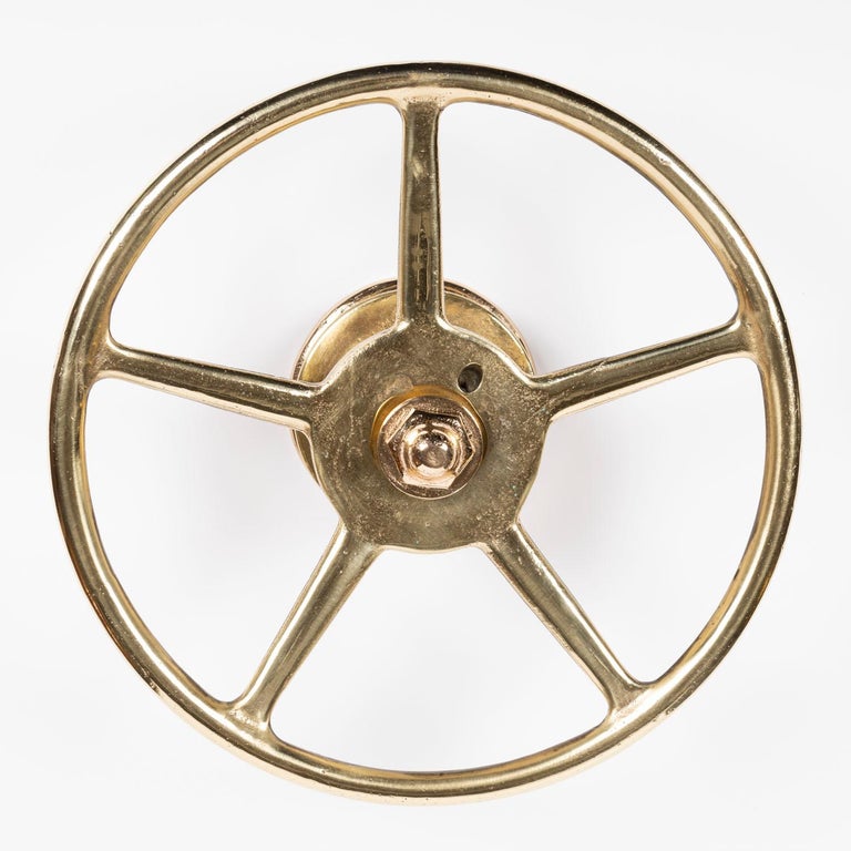 Wall Mounted Bronze Ship's Wheel For Sale at 1stDibs