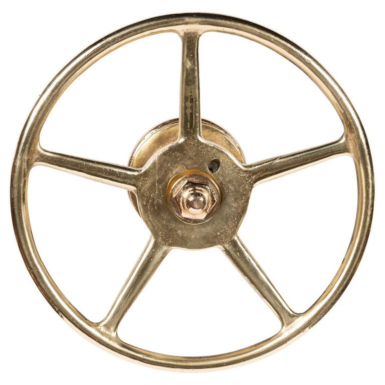 Wall Mounted Bronze Ship's Wheel For Sale at 1stDibs