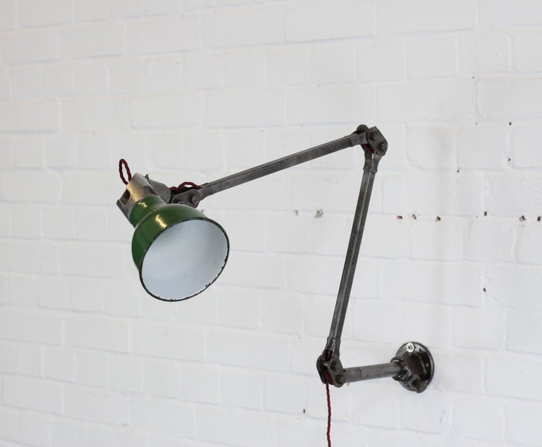 Wall Mounted Industrial Task Lamp by Mek Elek, circa 1930s at 1stDibs