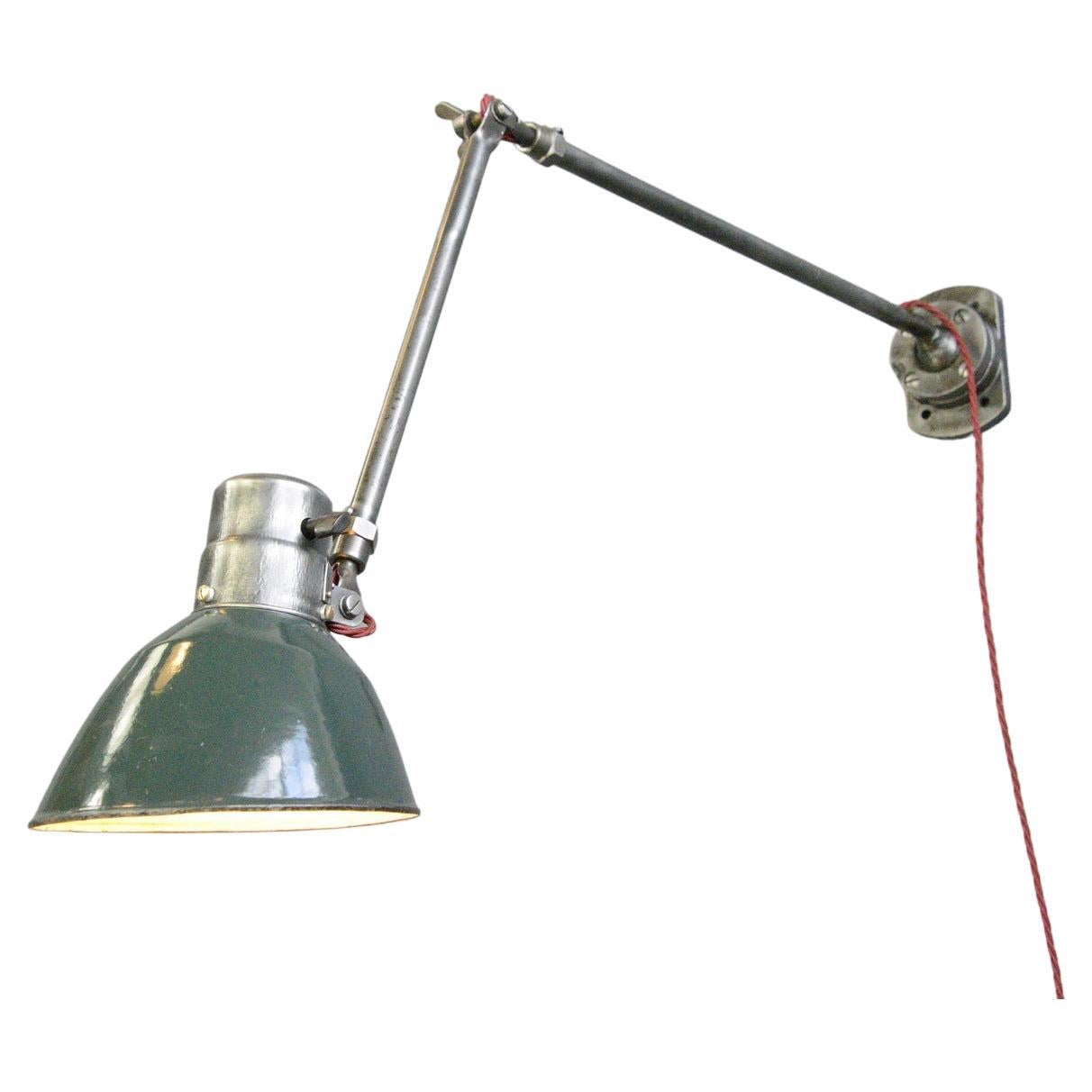 Wall Mounted Industrial Task Lamp by Mek Elek, circa 1930s at 1stDibs