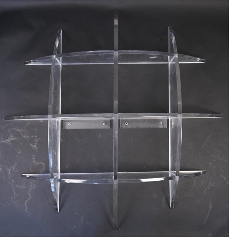 Wall-Mounted Lucite Shelves, c. 1970's For Sale at 1stDibs