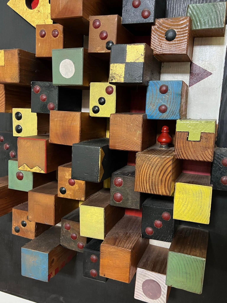 Wall Mounted Sculpture Construction by George Cohen d. 1972 For Sale at ...