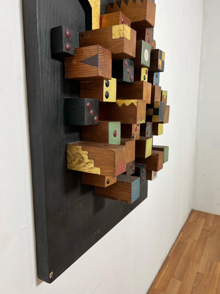Wall Mounted Sculpture Construction by George Cohen d. 1972 For Sale at ...