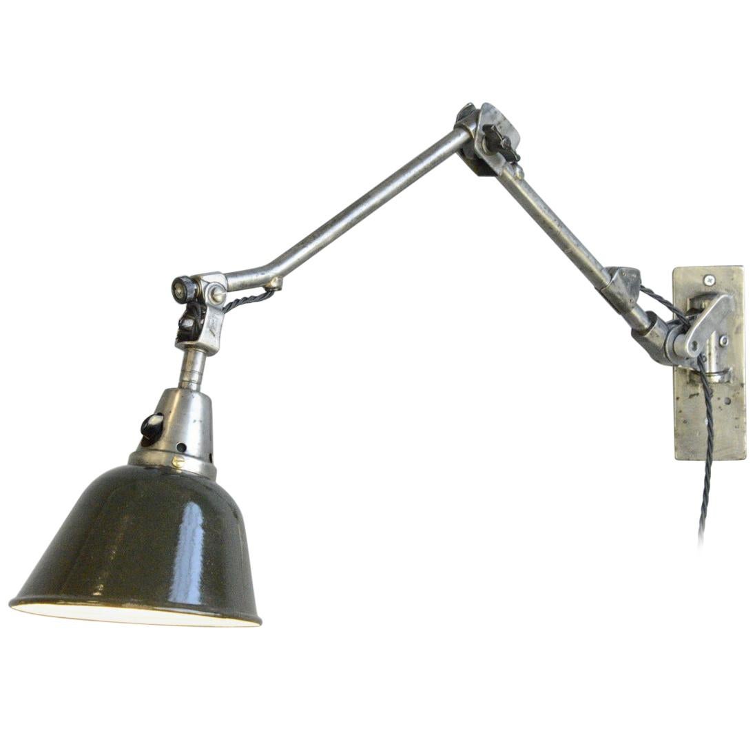 Wall Mounted Task Lamp by Midgard, circa 1940s at 1stDibs