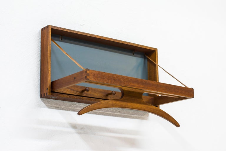 Wall-Mounted Valet in Teak by Hoff and Østergaard, Denmark, 1950s at ...
