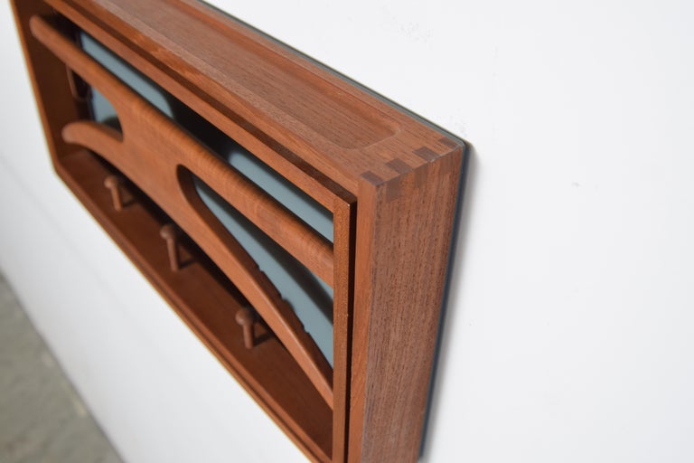 Wall-Mounted Valet in Teak by Hoff and Østergaard, Denmark For Sale at ...