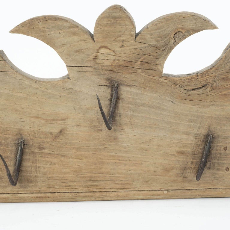 Wall-Mounted Wood and Iron Game Hook For Sale at 1stDibs