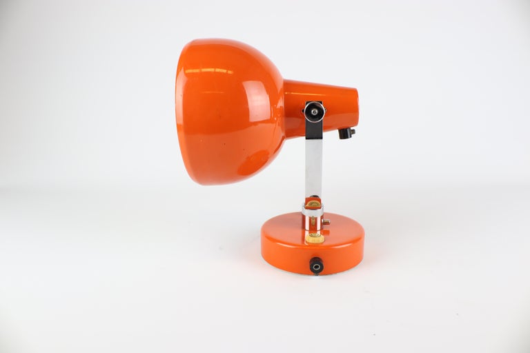 Wall Retro Orange Lamp For Sale at 1stDibs