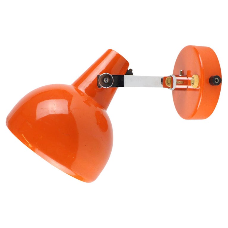 Wall Retro Orange Lamp For Sale at 1stDibs