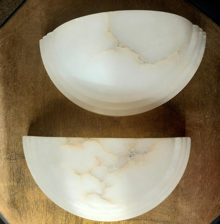 Wall Sconces White Natural Alabaster, Italy, 20th Century For Sale at ...