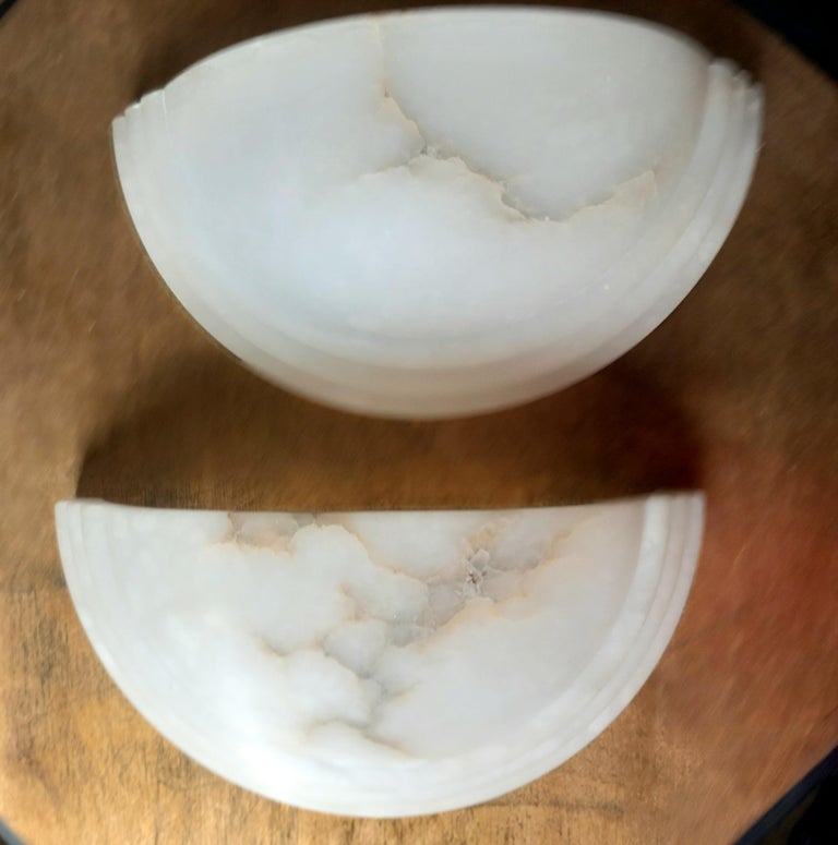 Wall Sconces White Natural Alabaster, Italy, 20th Century For Sale at ...