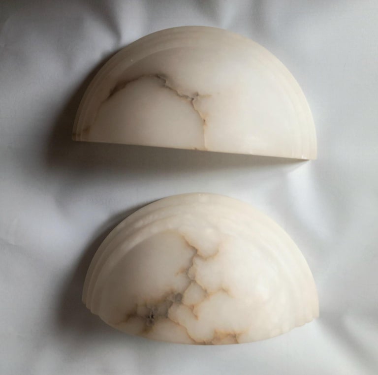 Wall Sconces White Natural Alabaster, Italy, 20th Century For Sale at ...