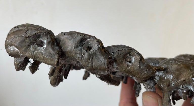 Wall Sculpture in Bronze 47 Skulls Entangled, Rat King, 1970s For Sale ...