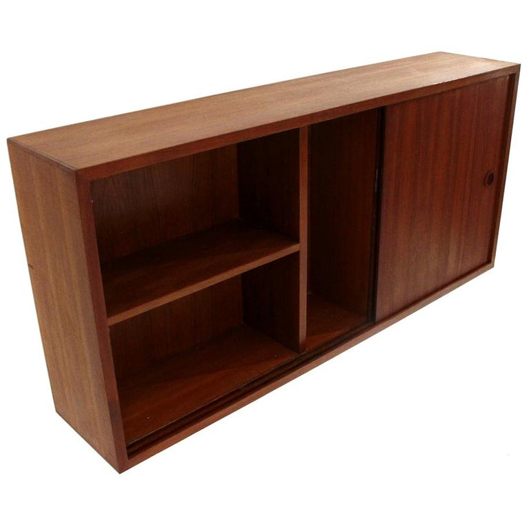 Wall Sideboard with Sliding Doors, 1960s For Sale at 1stDibs