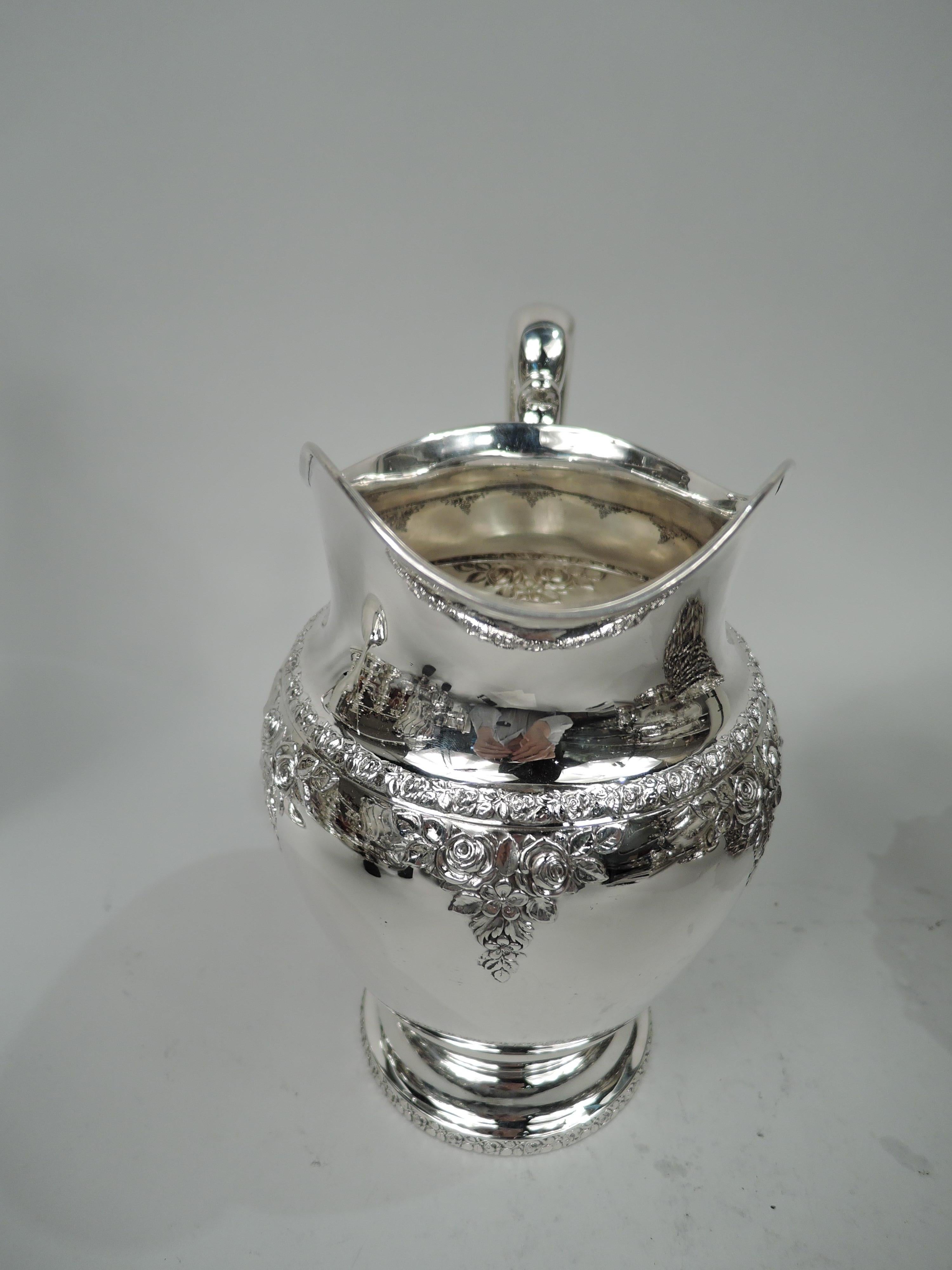 Wallace Normandie Sterling Silver Water Pitcher at 1stDibs