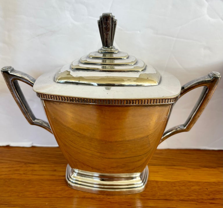 Wallace Silver Art Deco Silver Tea Set Five Pieces at 1stDibs