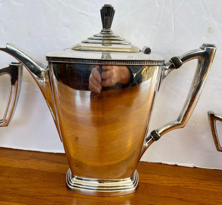 Wallace Silver Art Deco Silver Tea Set Five Pieces at 1stDibs