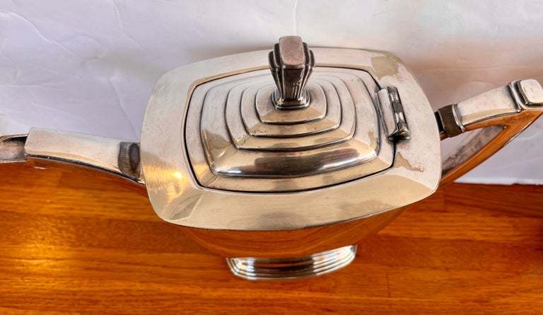 Wallace Silver Art Deco Silver Tea Set Five Pieces at 1stDibs