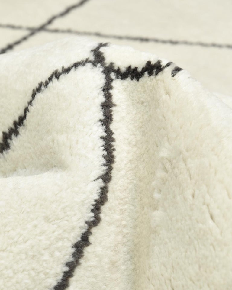 Indian Made Hand-Knotted Bohemian Moroccan Inspired Area Rug For Sale ...