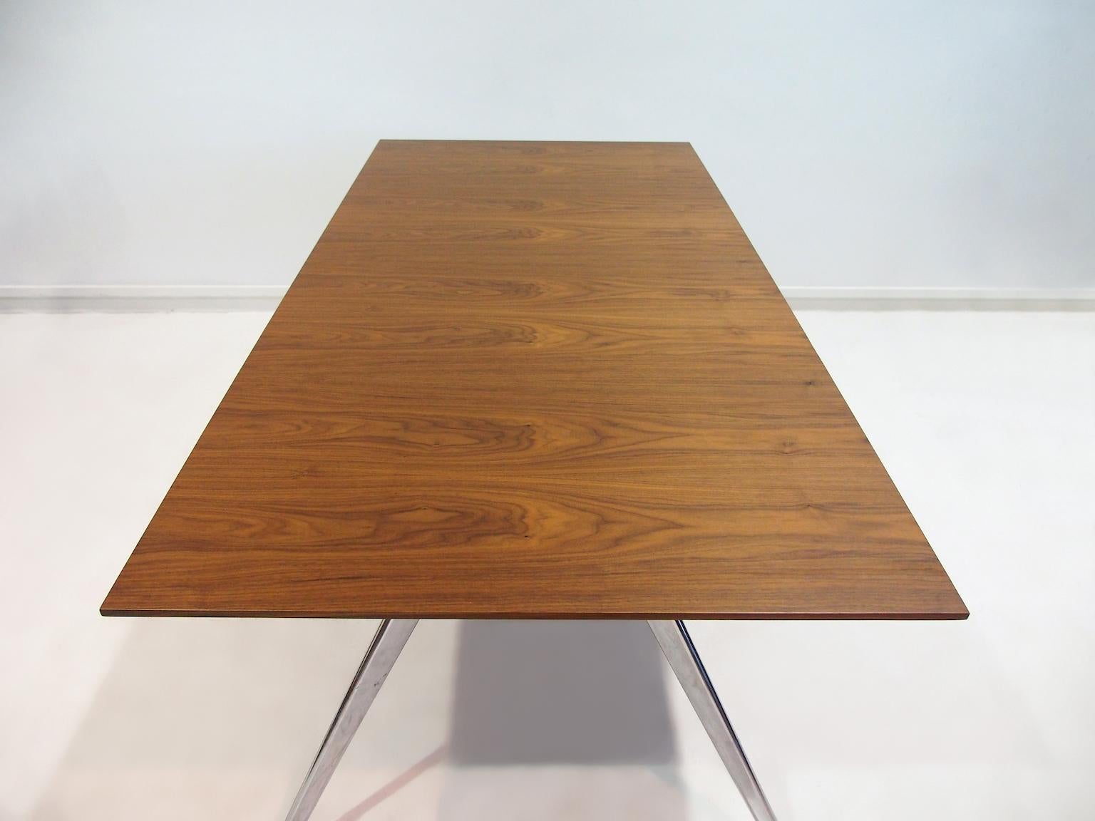 Walnut and Aluminum Dining Table by Fritz Hansen For Sale at 1stDibs