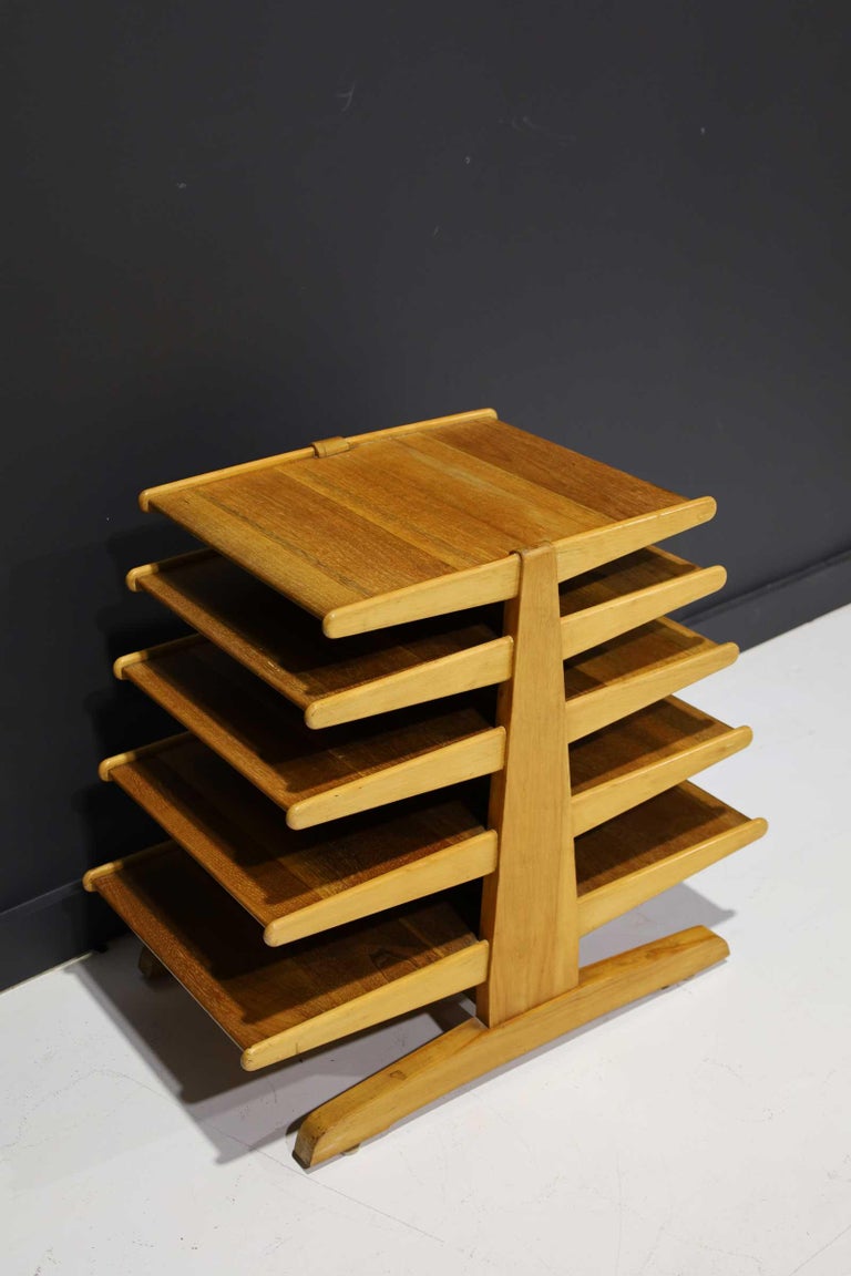 Walnut and Birch Magazine Tree by Edward Wormley for Dunbar at 1stDibs