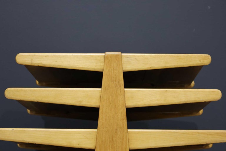 Walnut and Birch Magazine Tree by Edward Wormley for Dunbar at 1stDibs