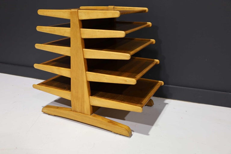 Walnut and Birch Magazine Tree by Edward Wormley for Dunbar at 1stDibs