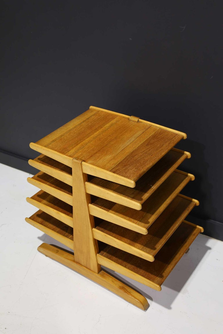 Walnut and Birch Magazine Tree by Edward Wormley for Dunbar at 1stDibs