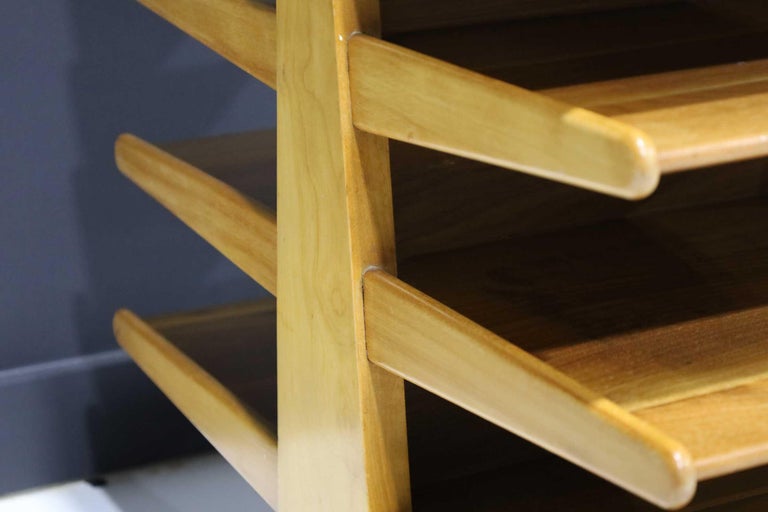 Walnut and Birch Magazine Tree by Edward Wormley for Dunbar at 1stDibs