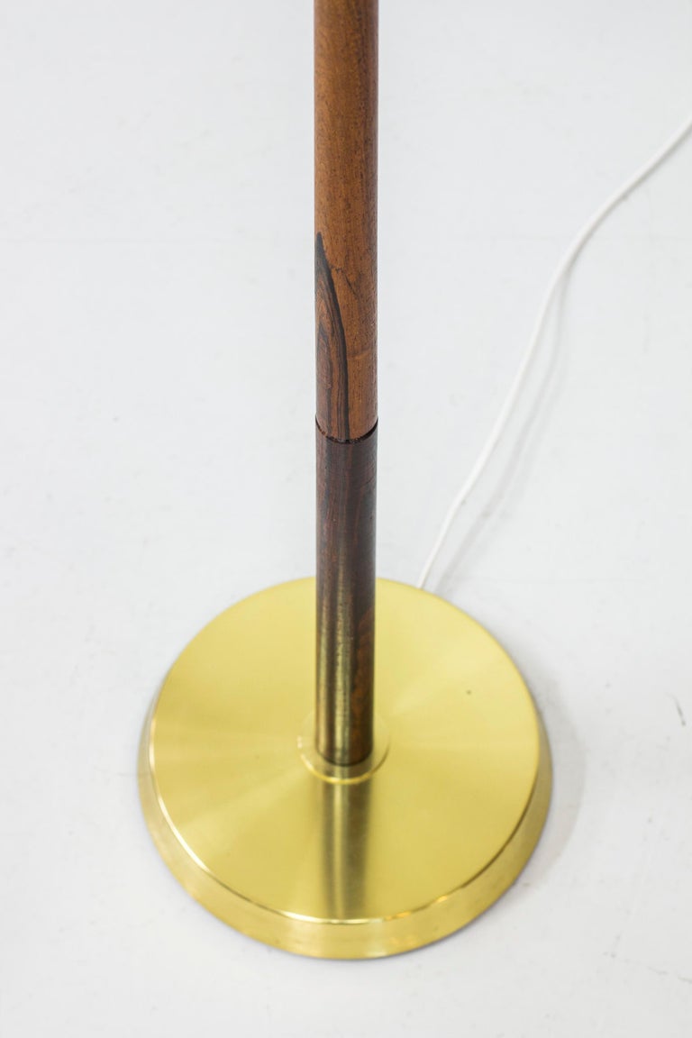 Walnut and Brass Floor Lamps by Möller Armaturer, Sweden, 1960s at 1stDibs