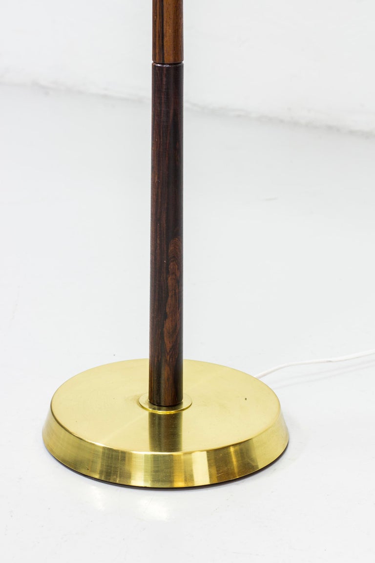Walnut and Brass Floor Lamps by Möller Armaturer, Sweden, 1960s at 1stDibs