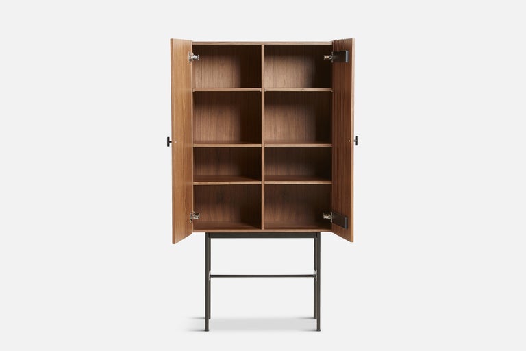Walnut Array Highboard 80 by Says Who For Sale at 1stDibs