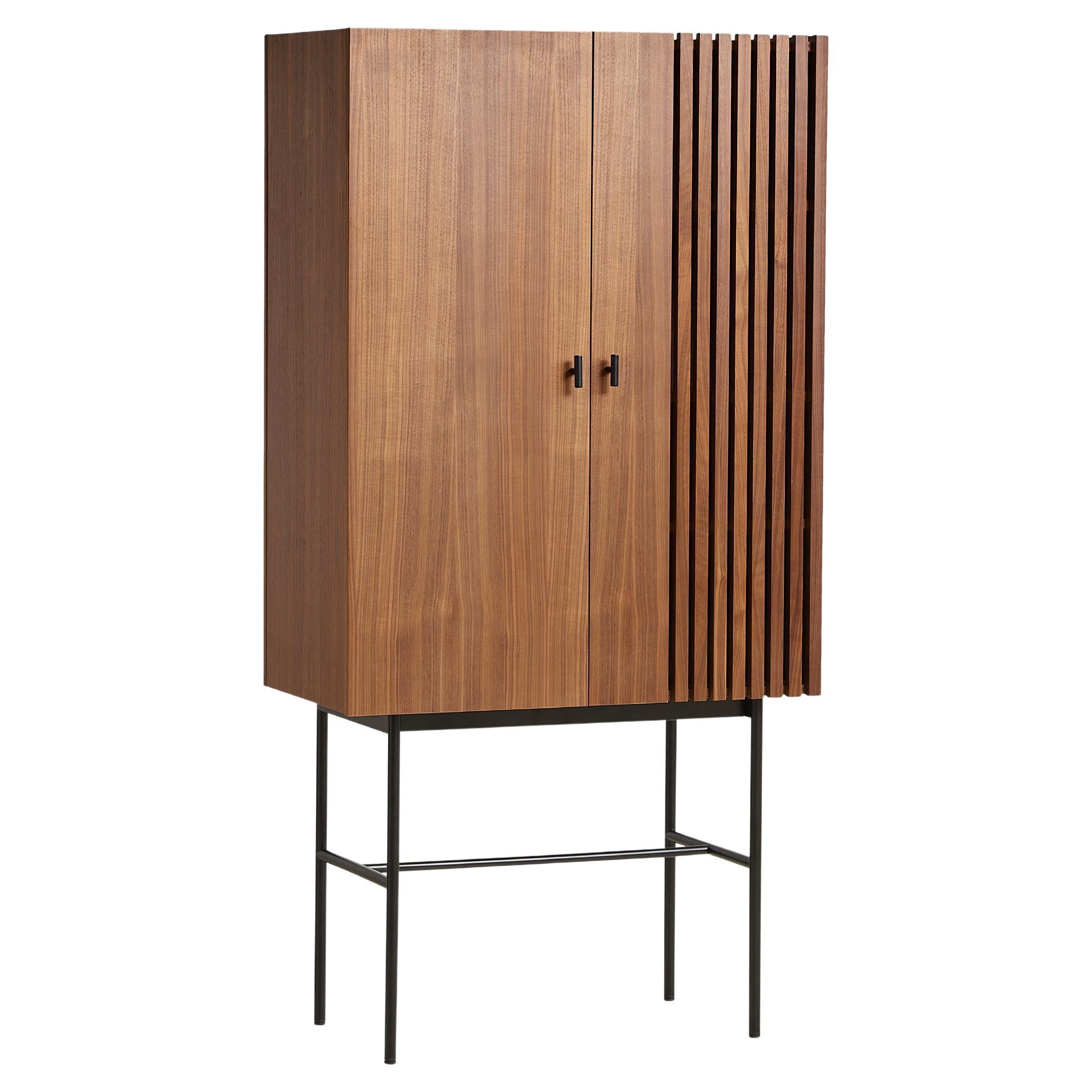 Contemporary Curved Highboard with Lacquered Base For Sale at 1stDibs