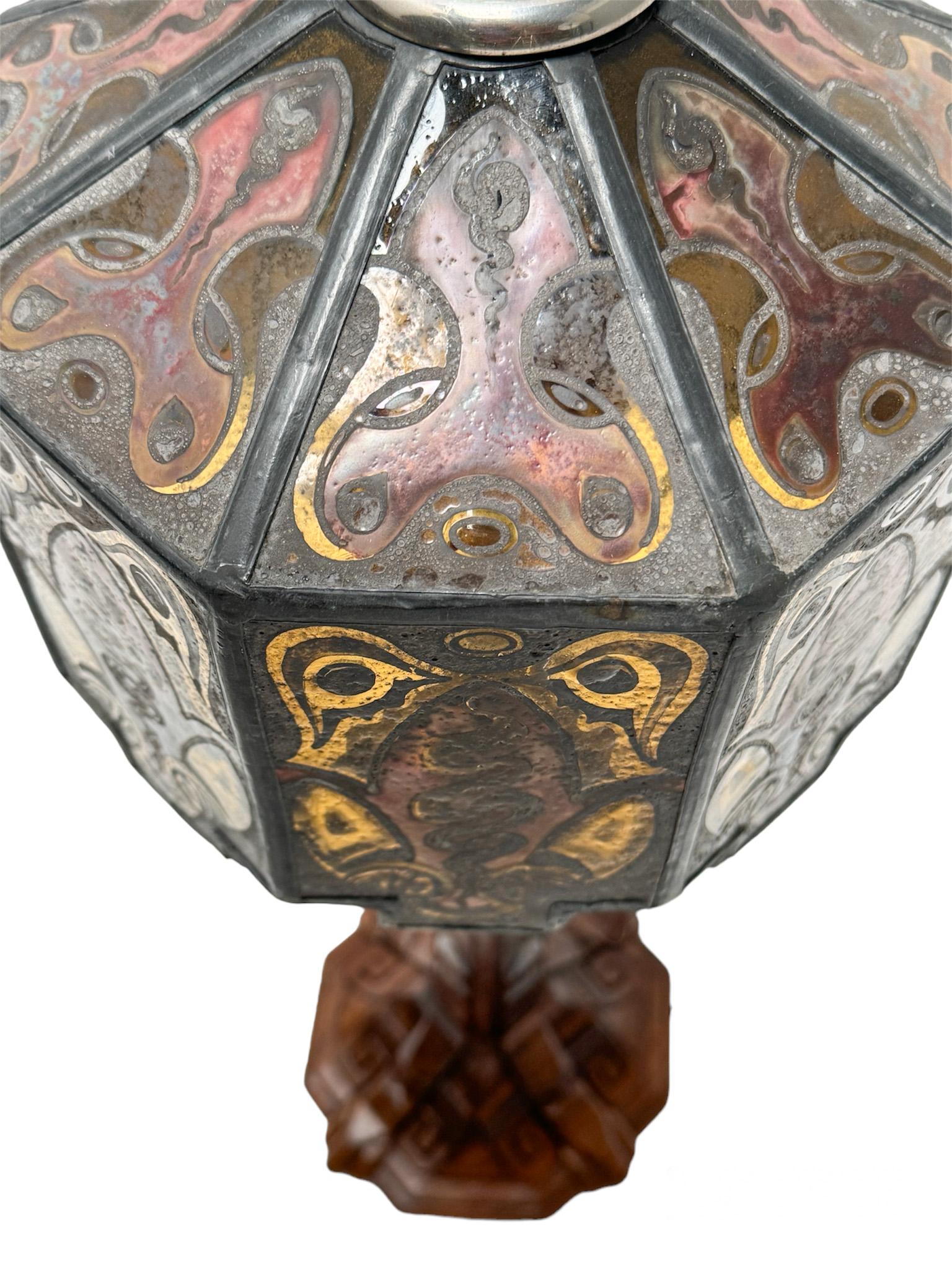 Walnut Art Deco Amsterdamse School Table Lamp by Napoleon le Grand ...