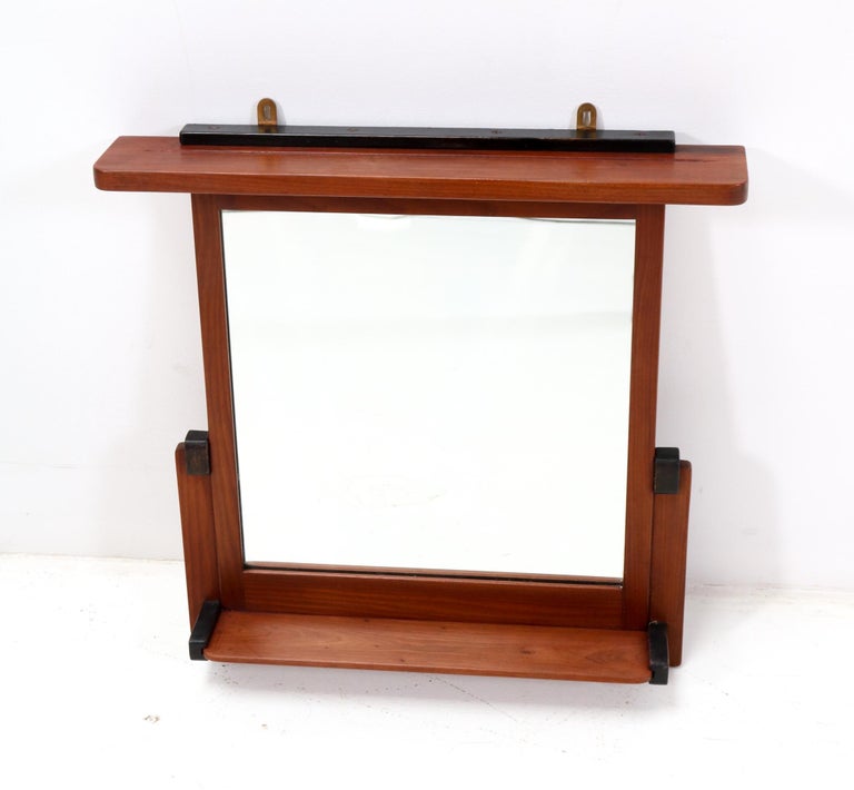 Walnut Art Deco Modernist Wall Mirror by Anton Lucas, 1920s For Sale at ...