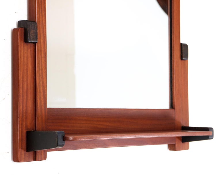 Walnut Art Deco Modernist Wall Mirror by Anton Lucas, 1920s For Sale at ...