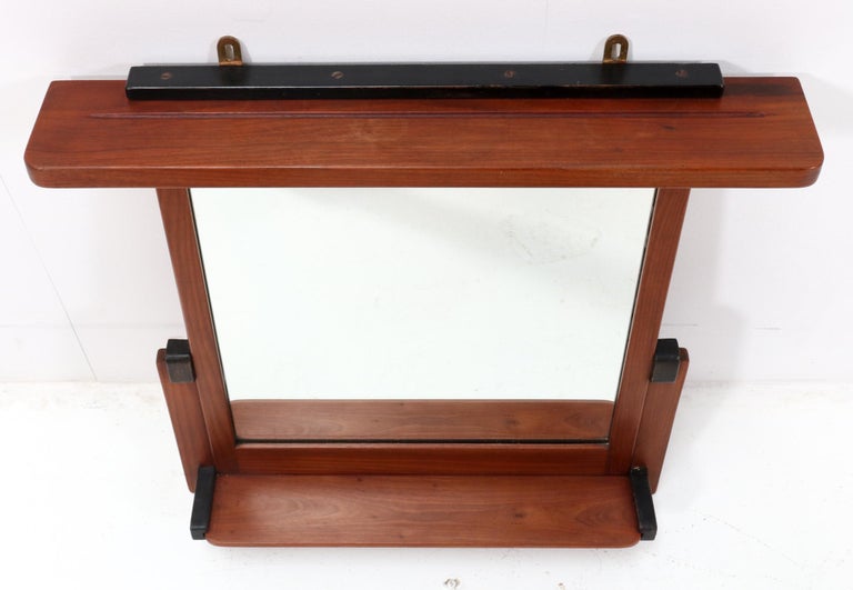 Walnut Art Deco Modernist Wall Mirror by Anton Lucas, 1920s For Sale at ...