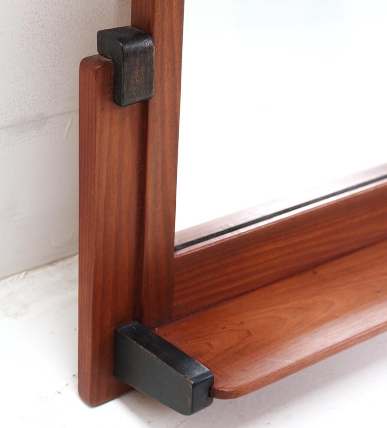 Walnut Art Deco Modernist Wall Mirror by Anton Lucas, 1920s For Sale at ...