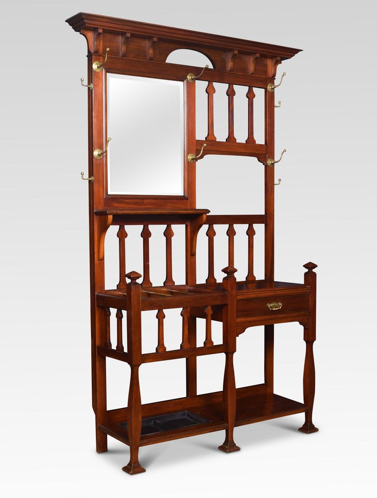 Walnut Arts and Crafts Hall Stand at 1stDibs
