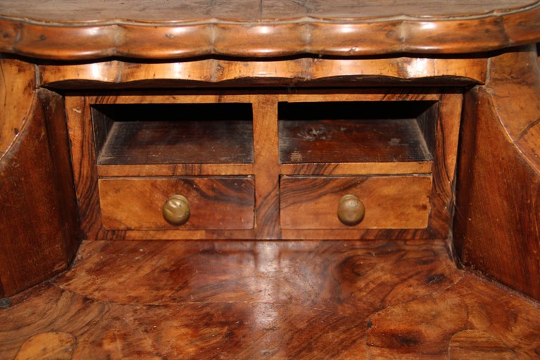 Walnut Bombé Secretaire Commode, End of the 18th Century For Sale at ...