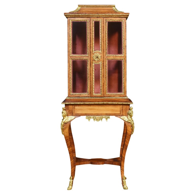 Walnut cabinet on stand For Sale at 1stDibs