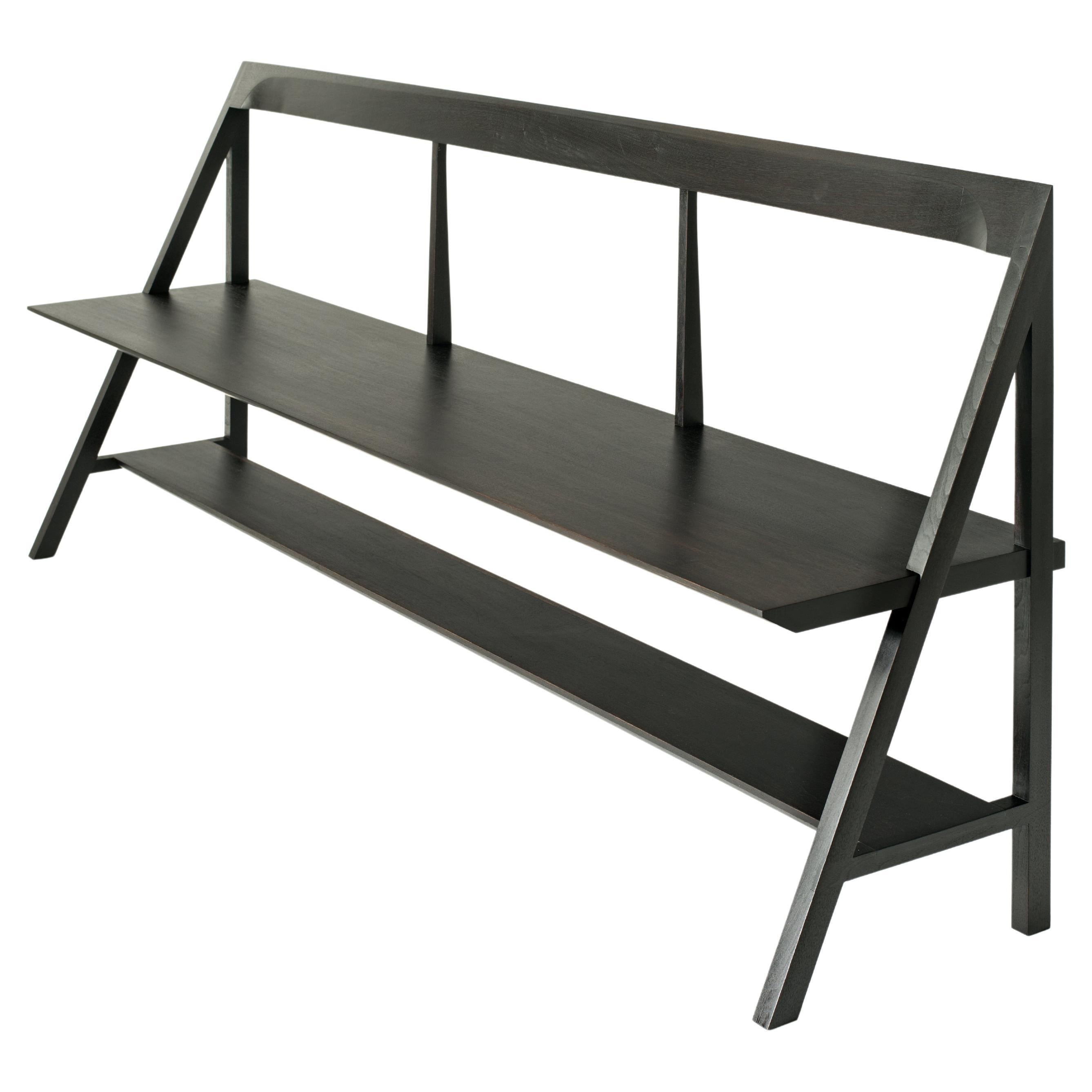 Cantilever Brushed Bronze Base Bench at 1stDibs
