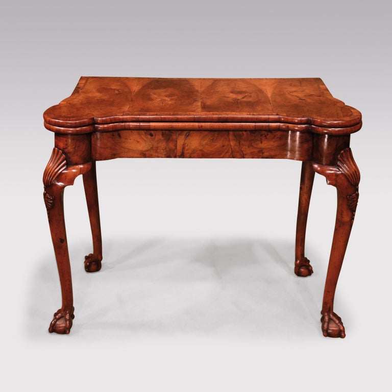 Walnut Card Table at 1stDibs