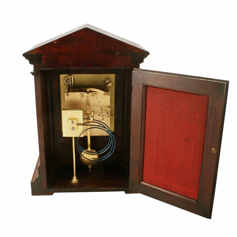 Walnut Cased Mantel Clock For Sale at 1stDibs