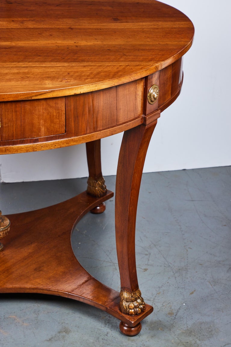 Walnut Center Table For Sale at 1stDibs