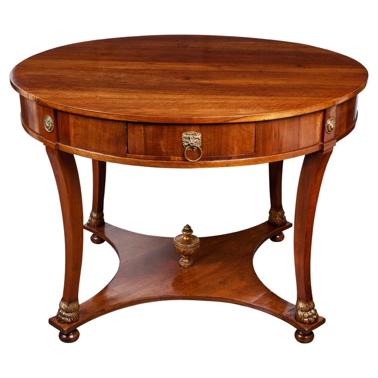 Walnut Center Table For Sale at 1stDibs