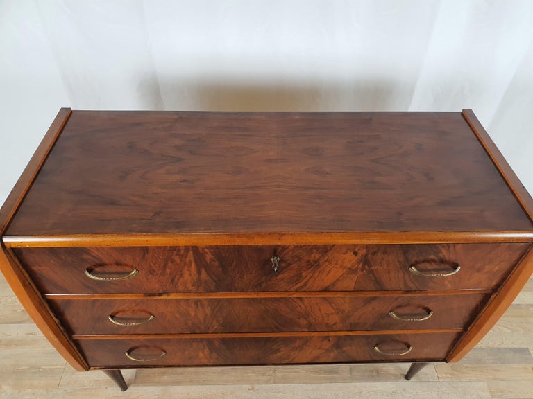 Walnut Chest of Drawers from the 50s For Sale at 1stDibs